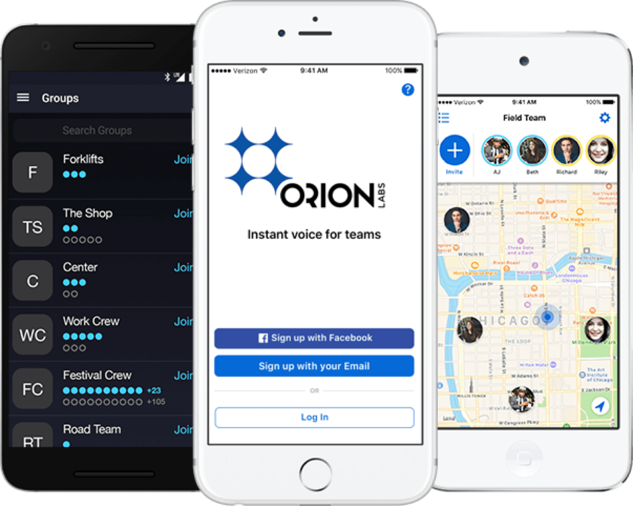 Get the Orion Push to Talk app - PTT on Android/iOS | Orion